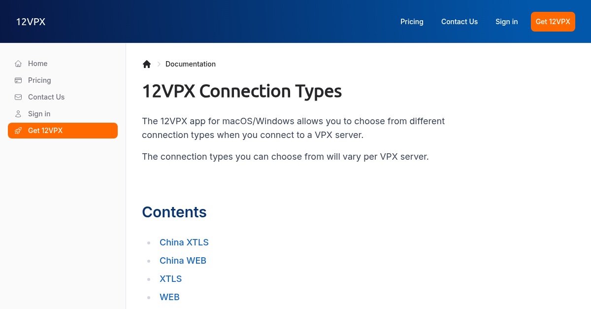 12VPX Connection Types - 12VPX