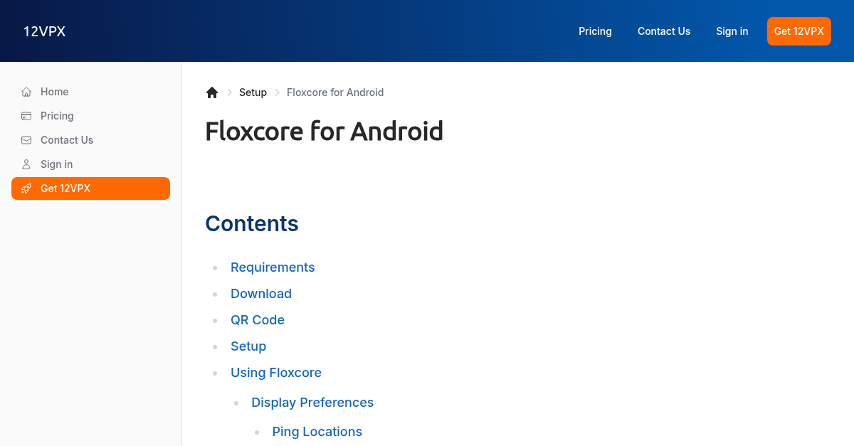 Floxcore for Android - 12VPX