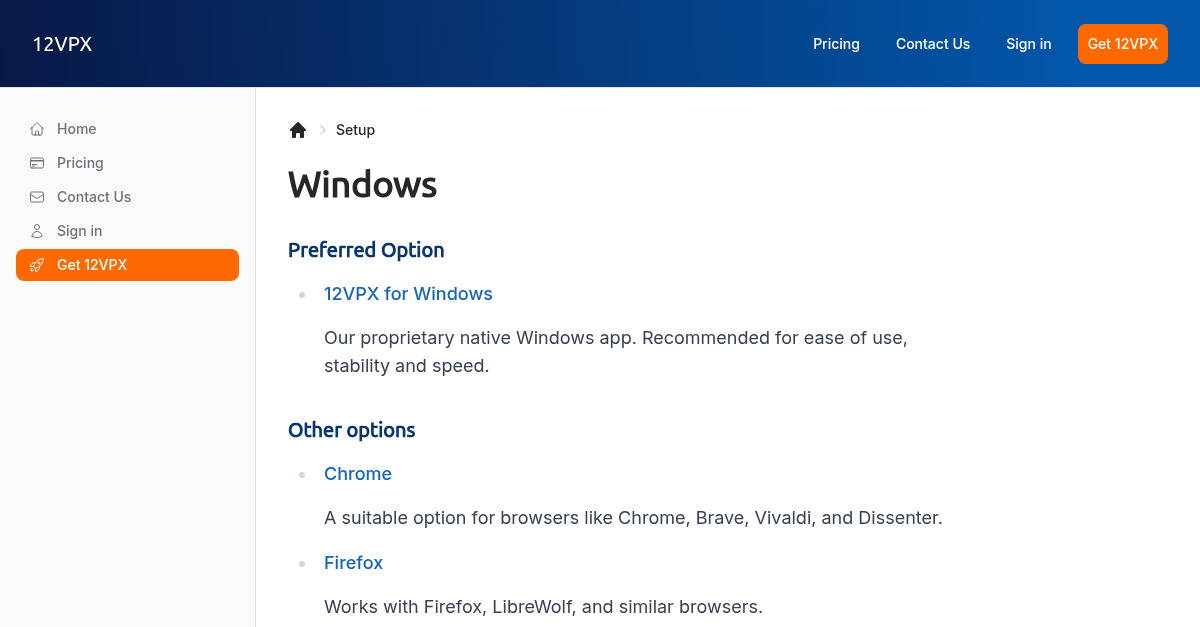 Windows - 12VPX