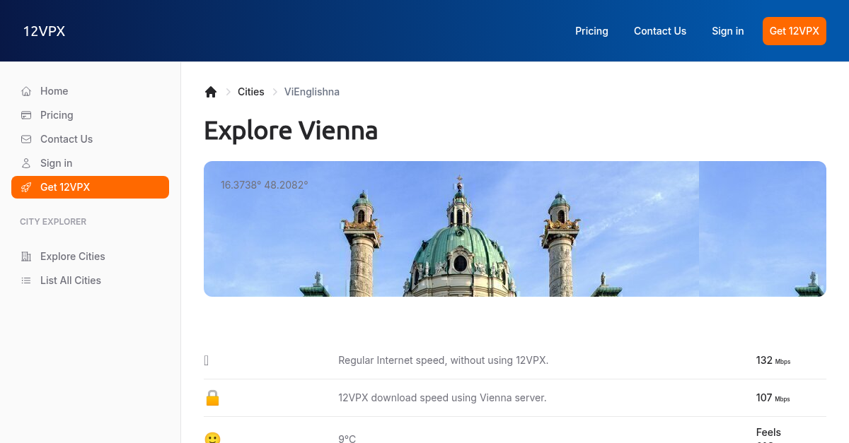 Explore Vienna - 12VPX