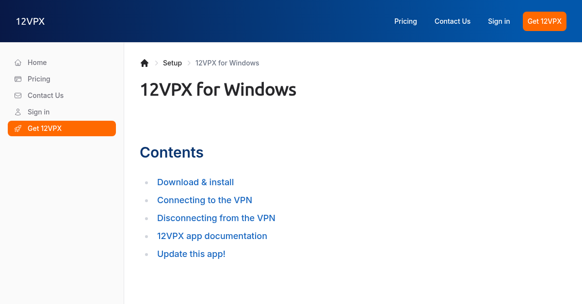 12VPX for Windows - 12VPX